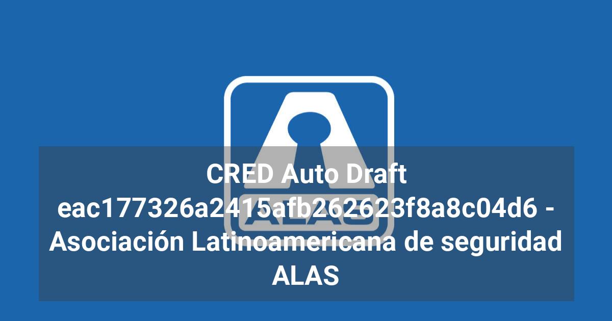 Álvaro Altamar - RBH Access - Asociación Latinoamericana de seguridad ALAS